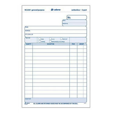 Adams Contractor Forms - 100 Sheet(s) - 2 PartCarbonless Copy - 8.50" x ...