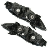 Labwork 2pcs Headlights Assembly Black Halogen Headlamp Housing Fit for ...