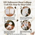 12Pck Halloween Ghost Candy Decor Kit - Diy Lollipop Ghosts With Gauze ...