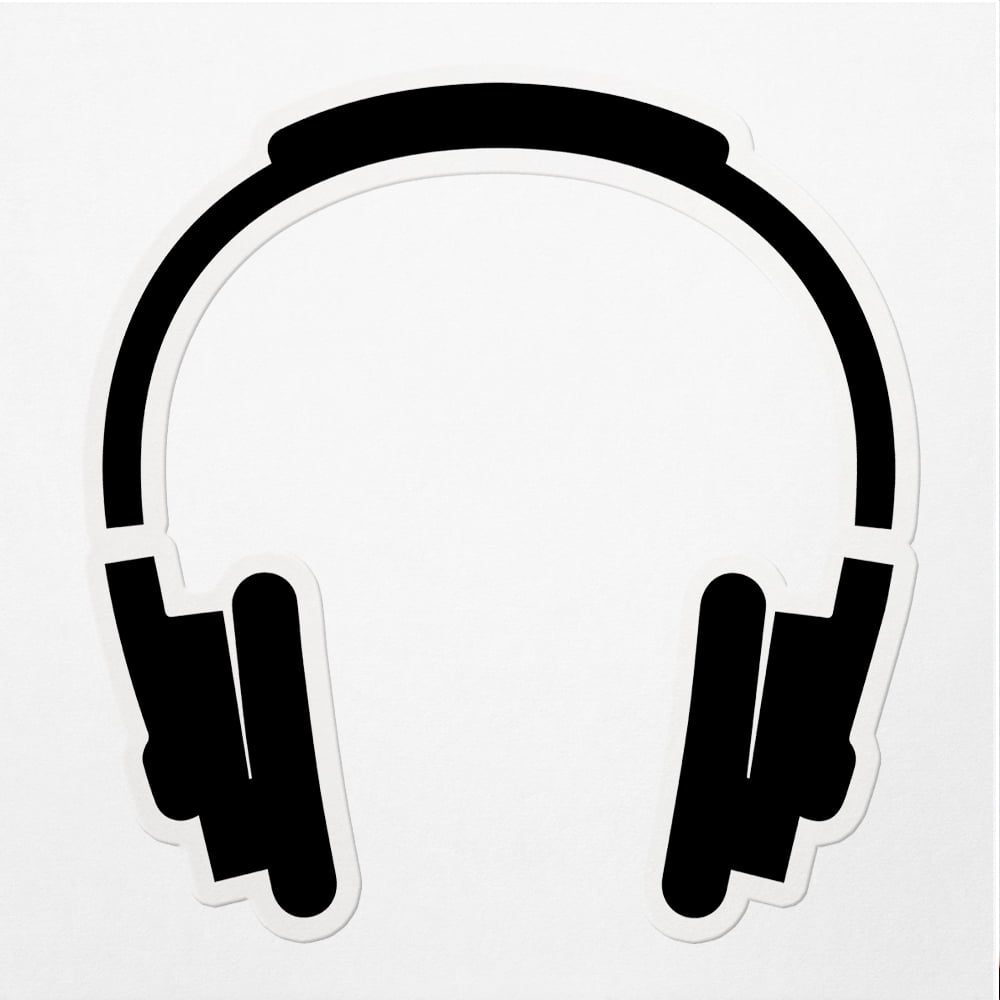 Vinyl Stickers Decals Of Illustration Headphones - Waterproof - Apply ...
