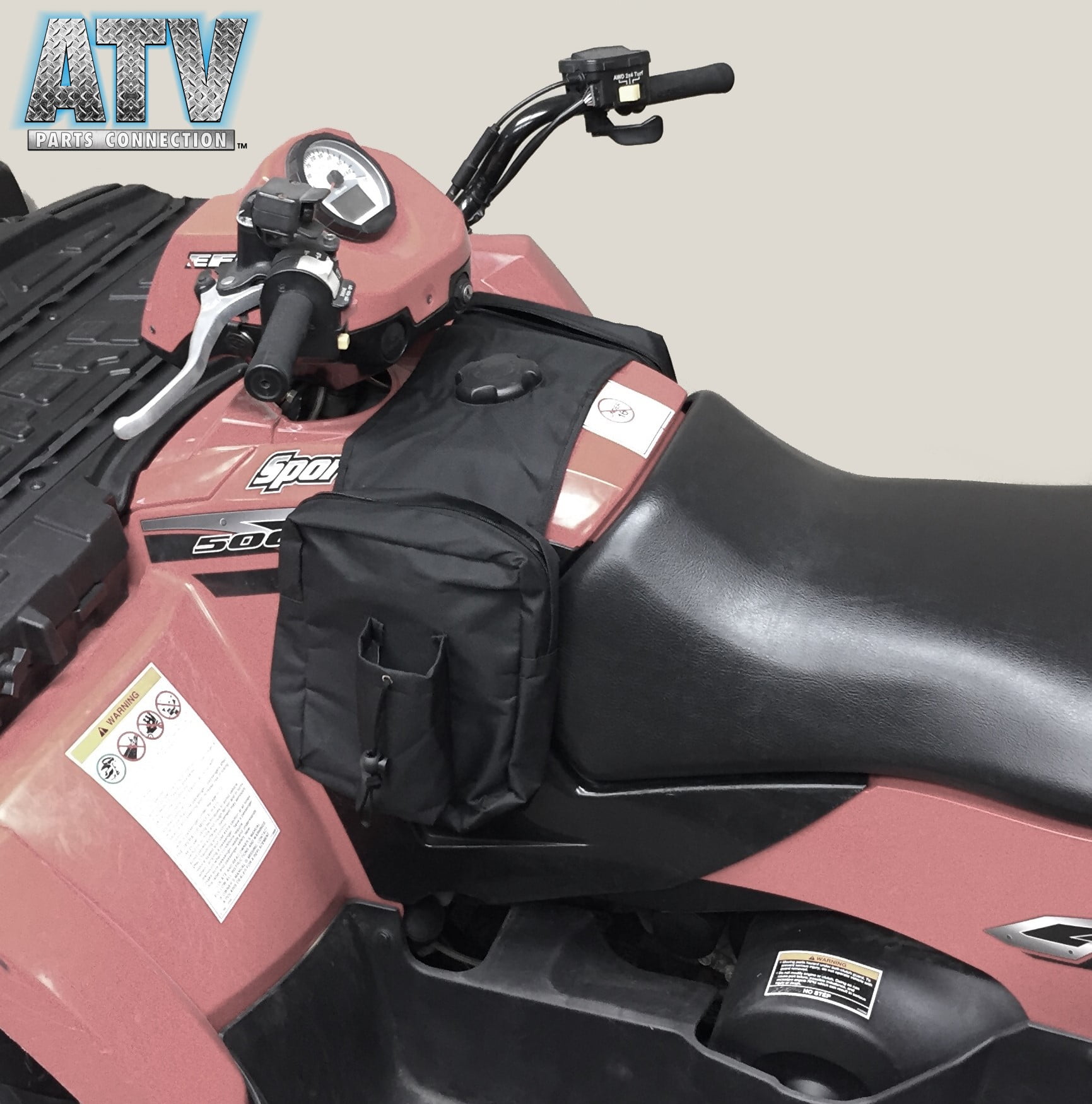 Padded Cargo Storage Bag for ATV UTV Motorcycle, Black, Weather ...