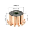 Uxcell Electric Motor Commutator 12 Gear Teeth 8mm ID 23mm OD Copper ...
