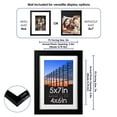 Standard Goods Home Décor 5x7 Matted to 4x6 Black Linear Picture Frame ...