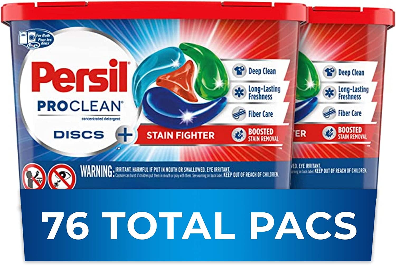 Buy Persil Discs Laundry Detergent Pacs, Stain Fighter, 38 Count, Pack ...