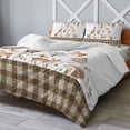 4 Piece Duvet Cover Set Twin, Forest Deer Bear Hedgehog Soft Breathable ...