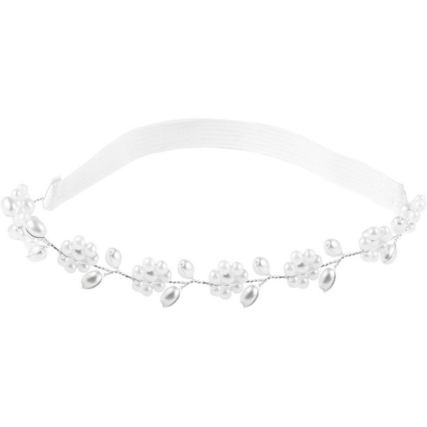 HTOOQ Wedding Bridal Garter Satin Garter Belt with Faux Pearl Stretchy ...