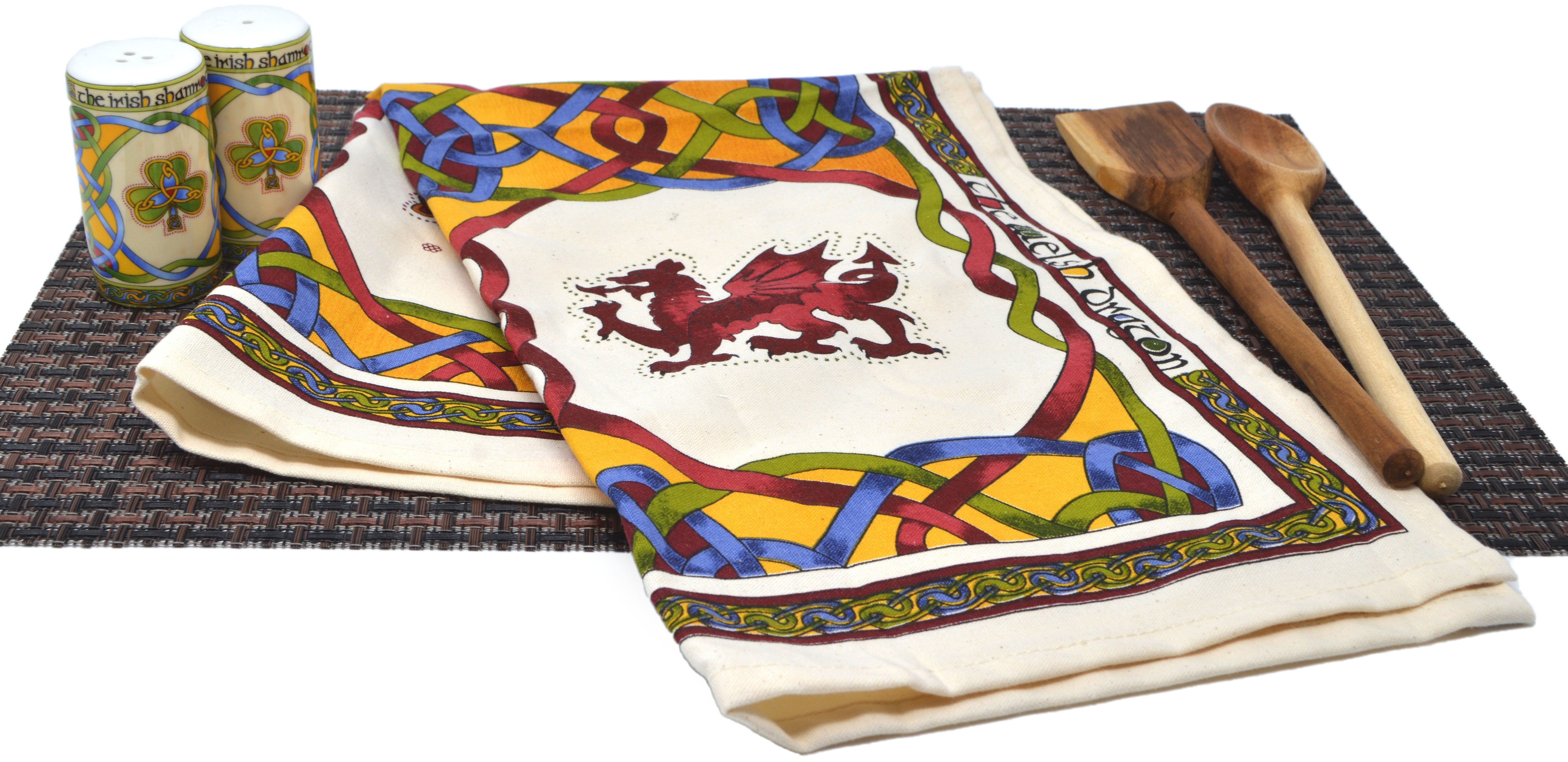 Celtic Welsh Emblems Single Tea Towel 100% Cotton - Walmart.com