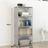 LASIEYO Vertical Cabinet Bookshelf DIY Bookcase Cube Storage Organizer ...