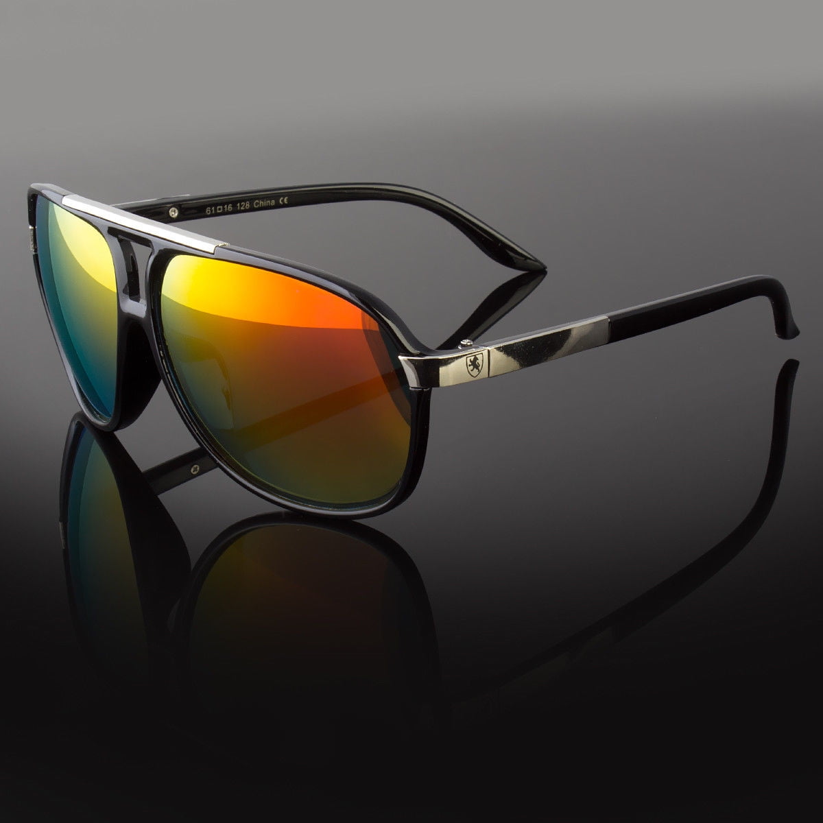 Sunglasses 80s Classic Retro Mens Fashion Mirror Lens Aviator Vintage