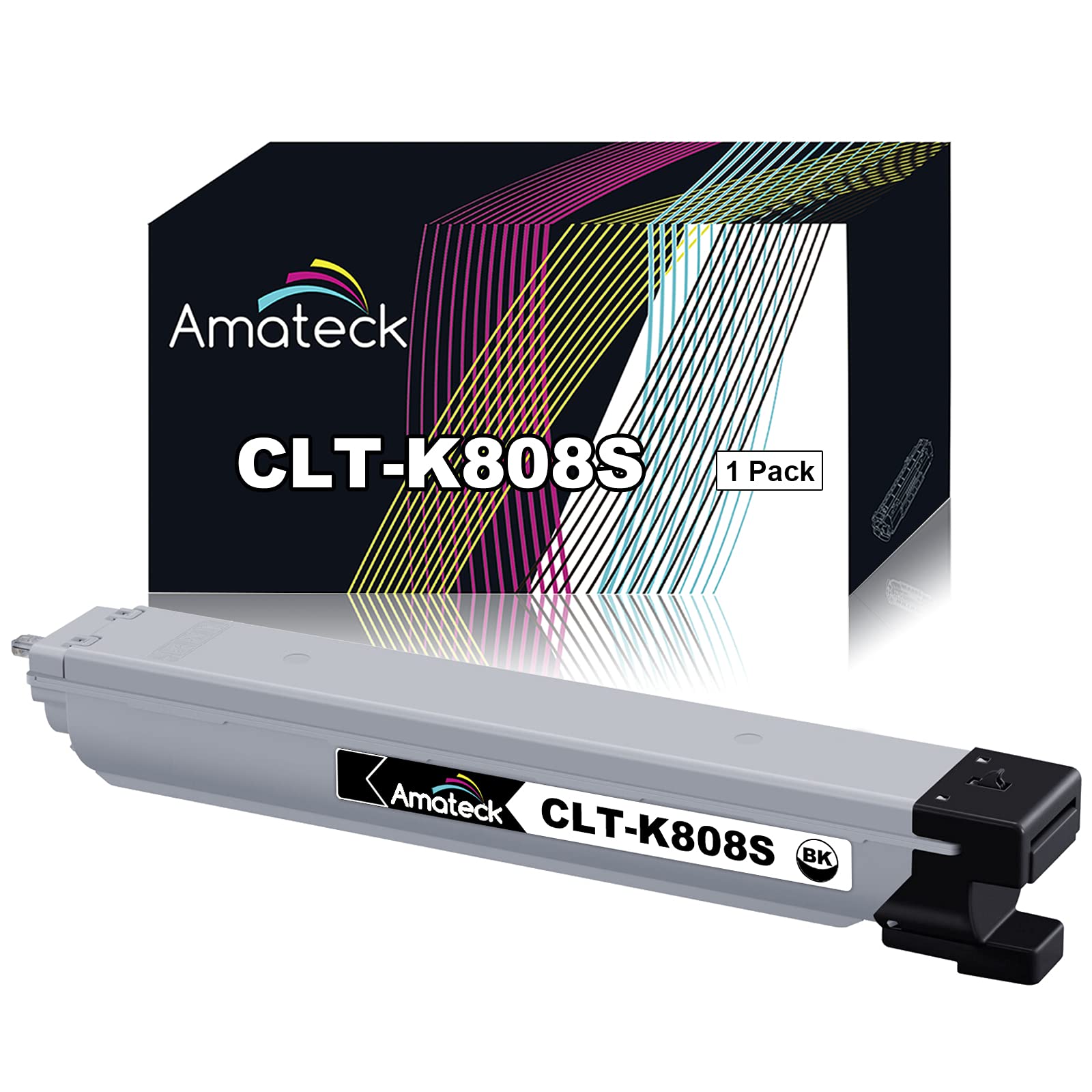 Amateck Compatible Toner Cartridge Replacement for CLT K808S Black 1 Pack for SL-X4220RX, SL ...