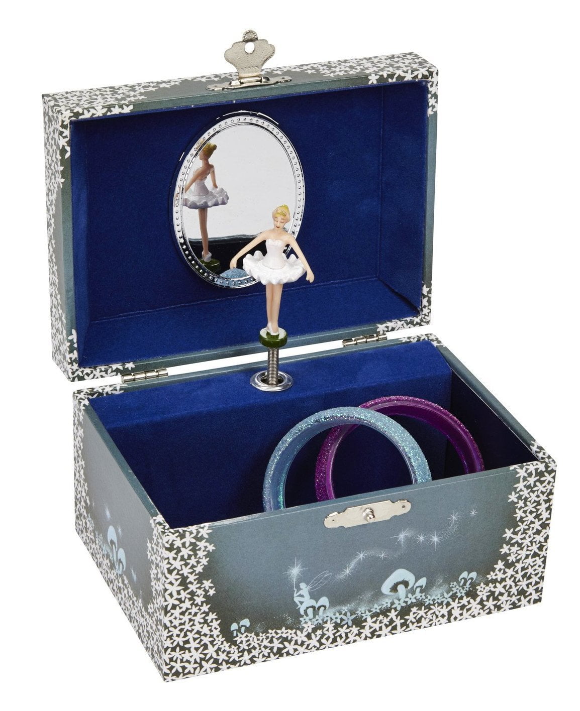 JewelKeeper Girl's Musical Jewelry Storage Box with Twirling Fairy Blue ...