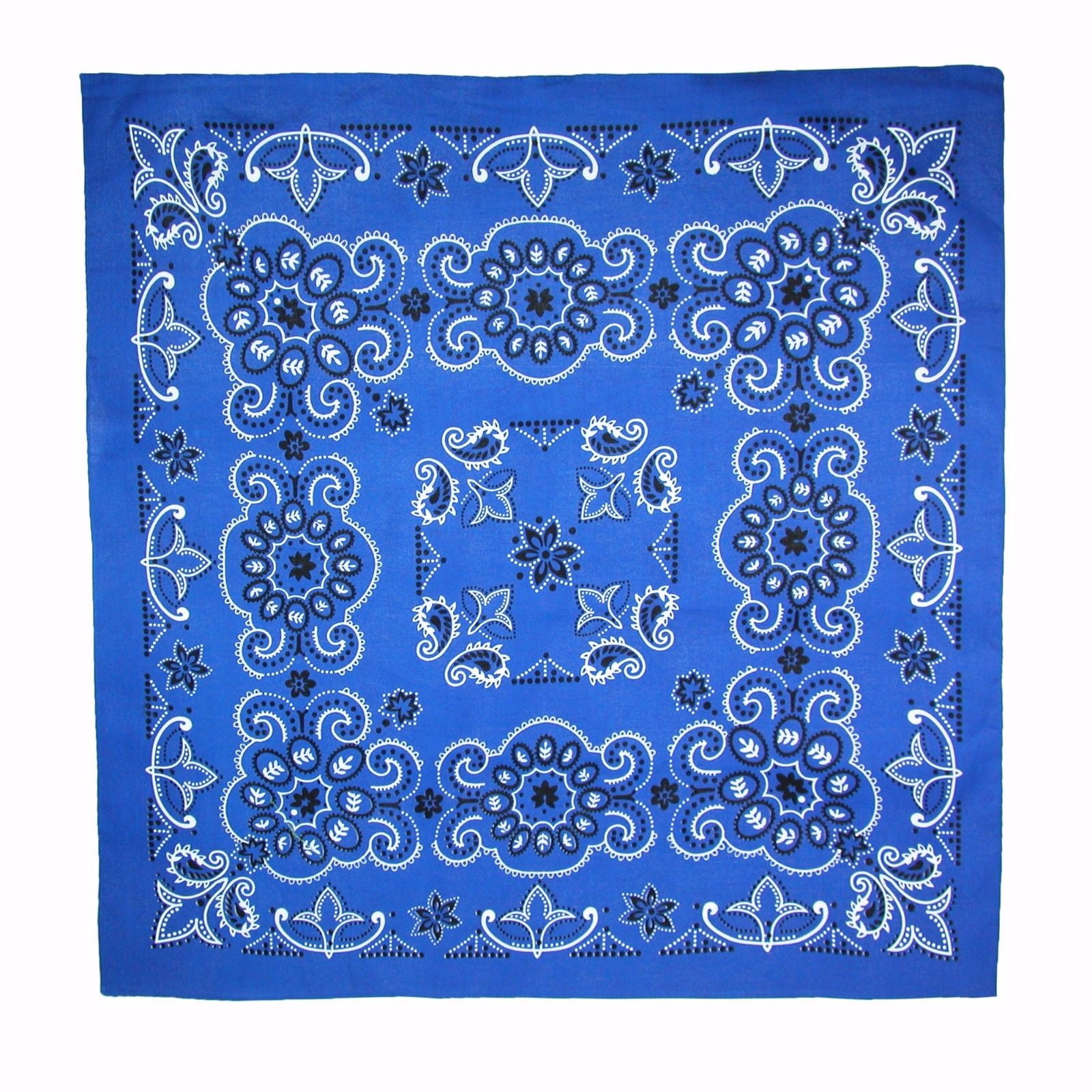 MTL® Extra Large 27 Inch Cotton Texas Paisley Bandana, Blue - Walmart.com