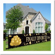Brosash Divorce Party Decor Kit - Gold Divorced AF Banner, Funny ...