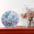 10" Artistic Round Wall Decorative Desk Clock Crystal Ball and Scallop ...