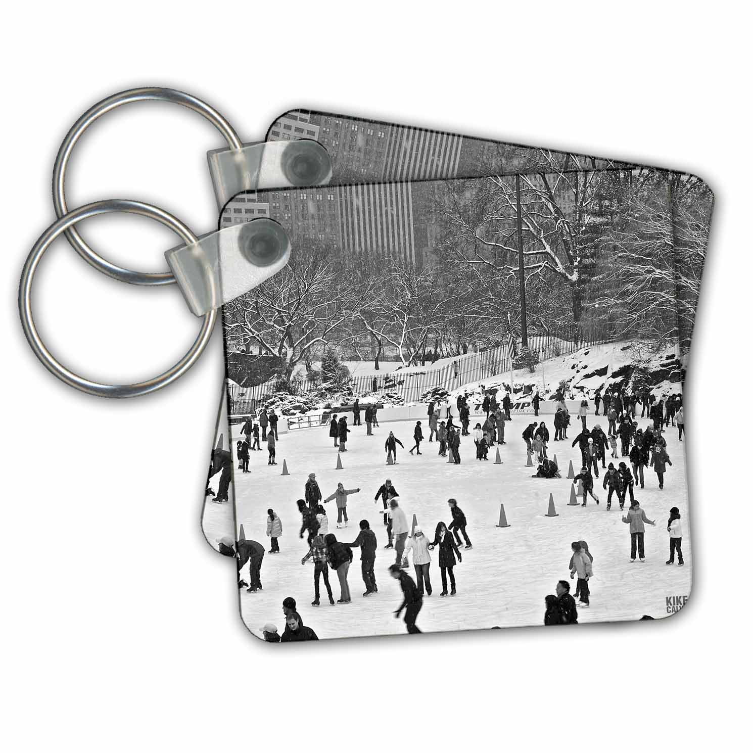 3dRose, Snow blizzard in Central Park Manhattan New York City Ice Skate ...