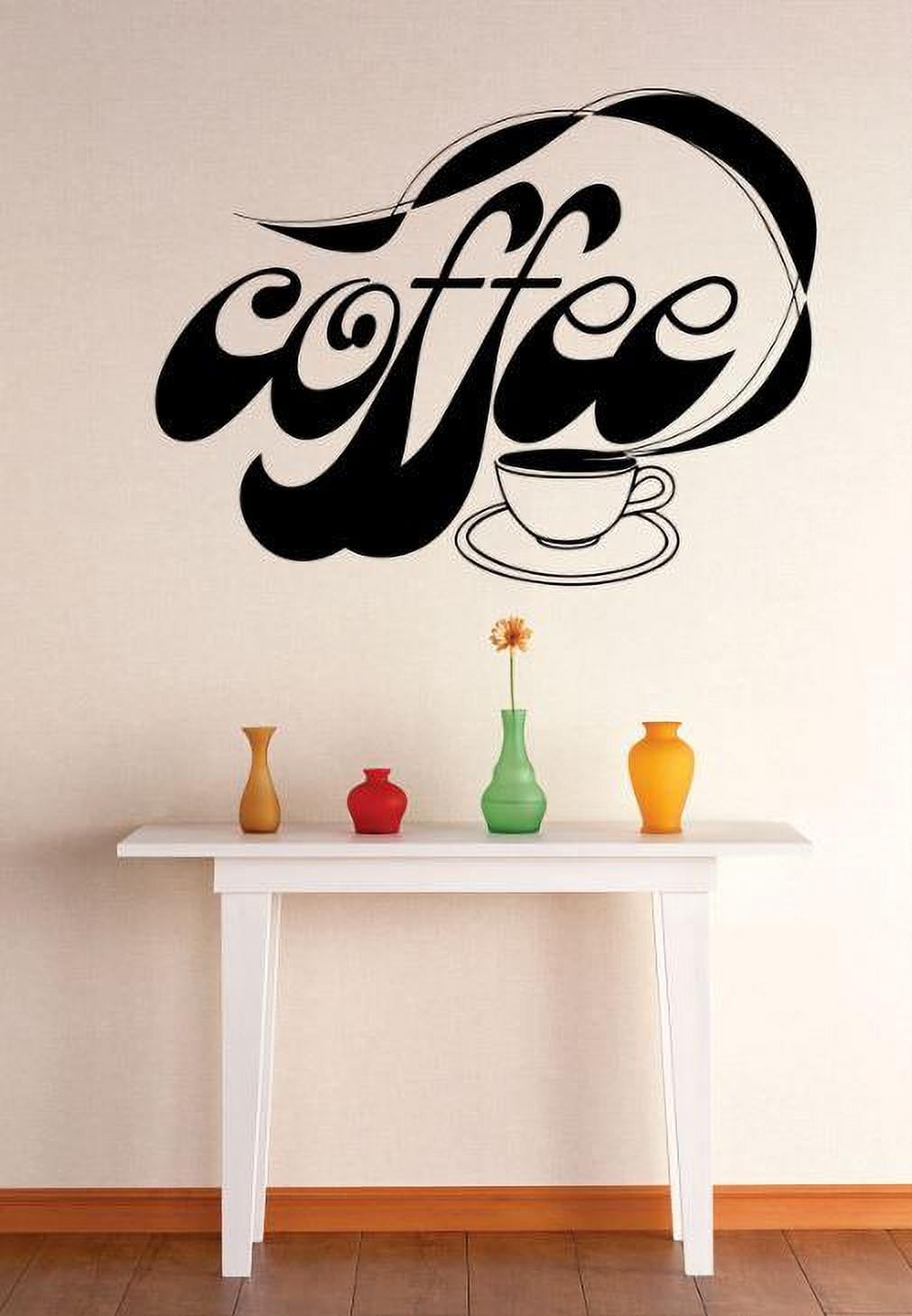 Coffee Cups Wall Decal Vinyl Stickers Coffee With Cup Stylish Removable ...