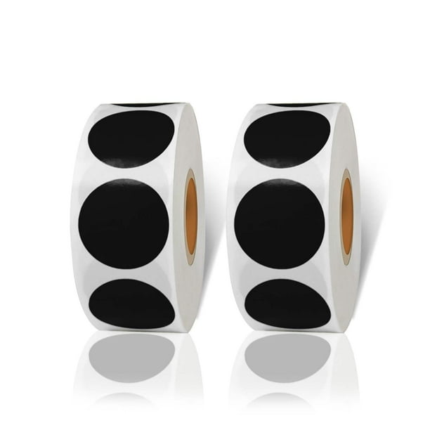 Black circle Stickers 2000Pcs Dot Stickers, 1 Inch Round Write coding ...