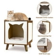 Petfamily Indoor TV Cat Condo Bed, House with Scratching Pad, Washable ...