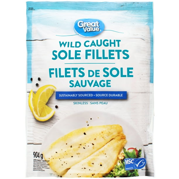 Great Value Wild Caught Sole Fillets, 904 g - Walmart.ca
