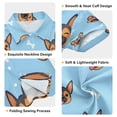 BZSMCE Short-Sleeve Button-Down Shirt Summer Cartoon German Shepherd ...