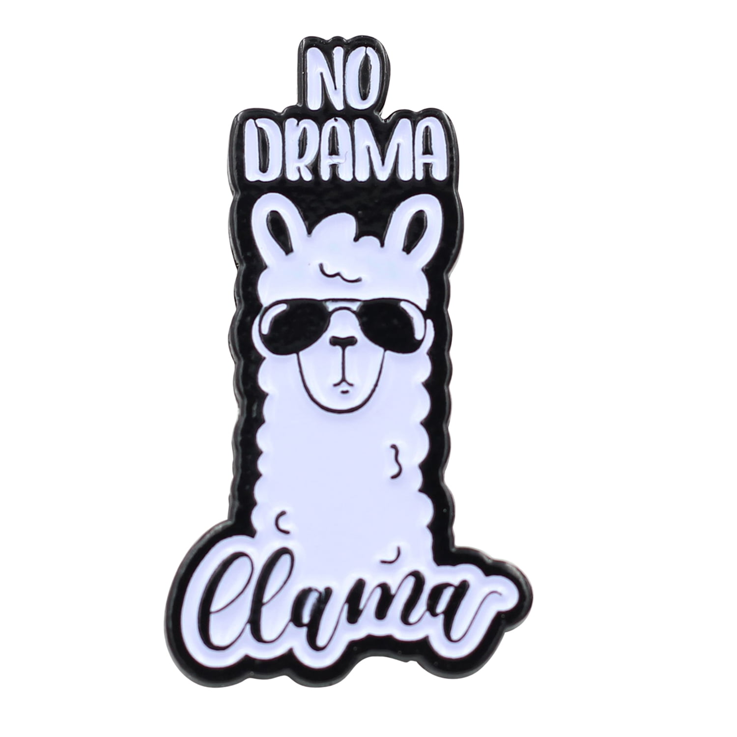 No Drama Llama Pin - No Stress Motivational Llama Enamel Pin - Walmart.com