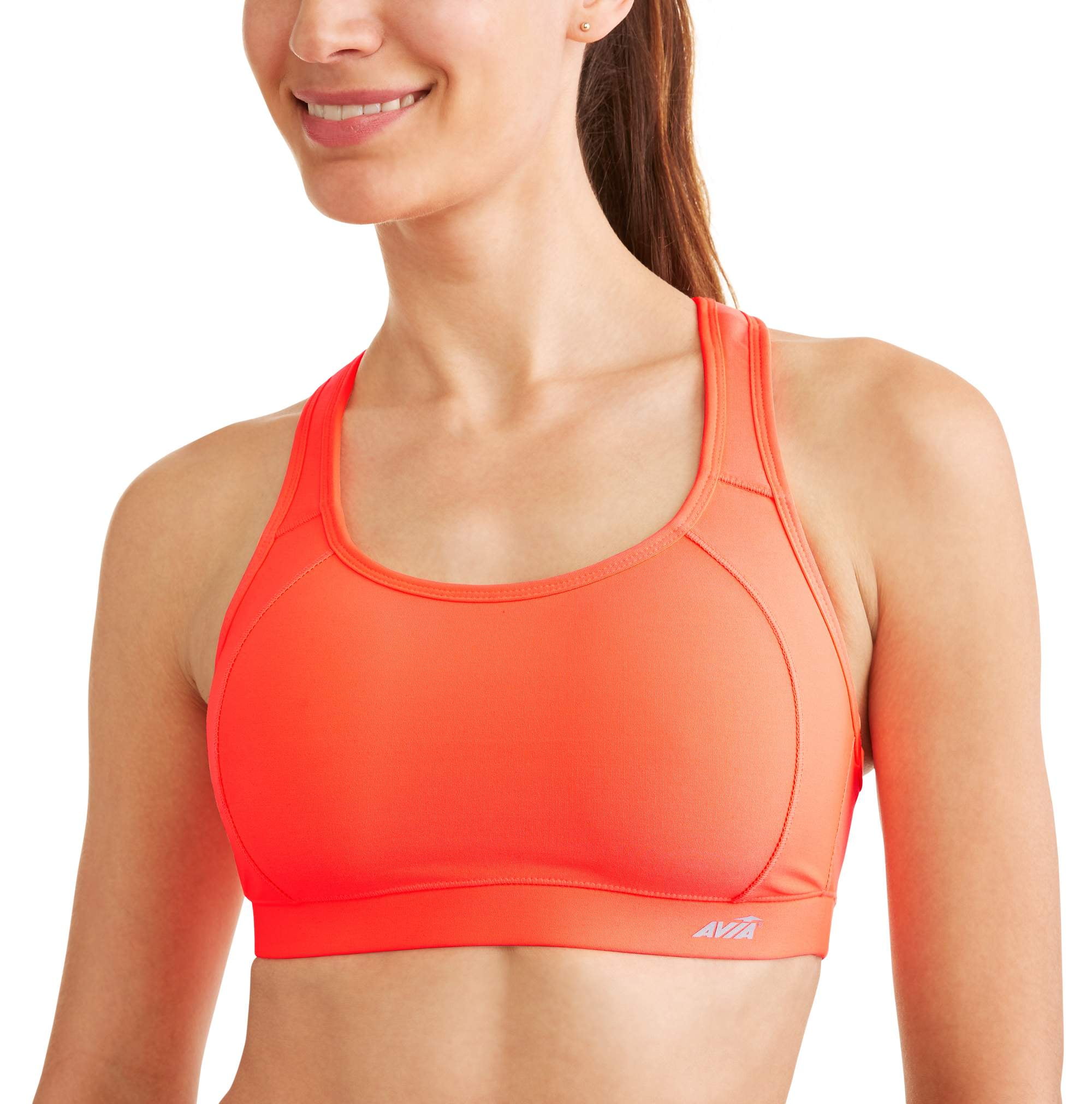 Womens Active High Impact Sports Bra With Cushioned Straps