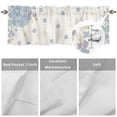 Blue Hydrangea Kitchen Valances for Windows 54x18 Inch Kitchen Curtains ...