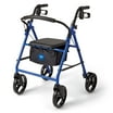 Equate Rolling Walker for Seniors, Rollator with Seat and Wheels, Black ...