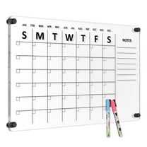 Large Oversize Crystal Clear Acrylic Wall Calendar Dry & Erase Board 24 ...