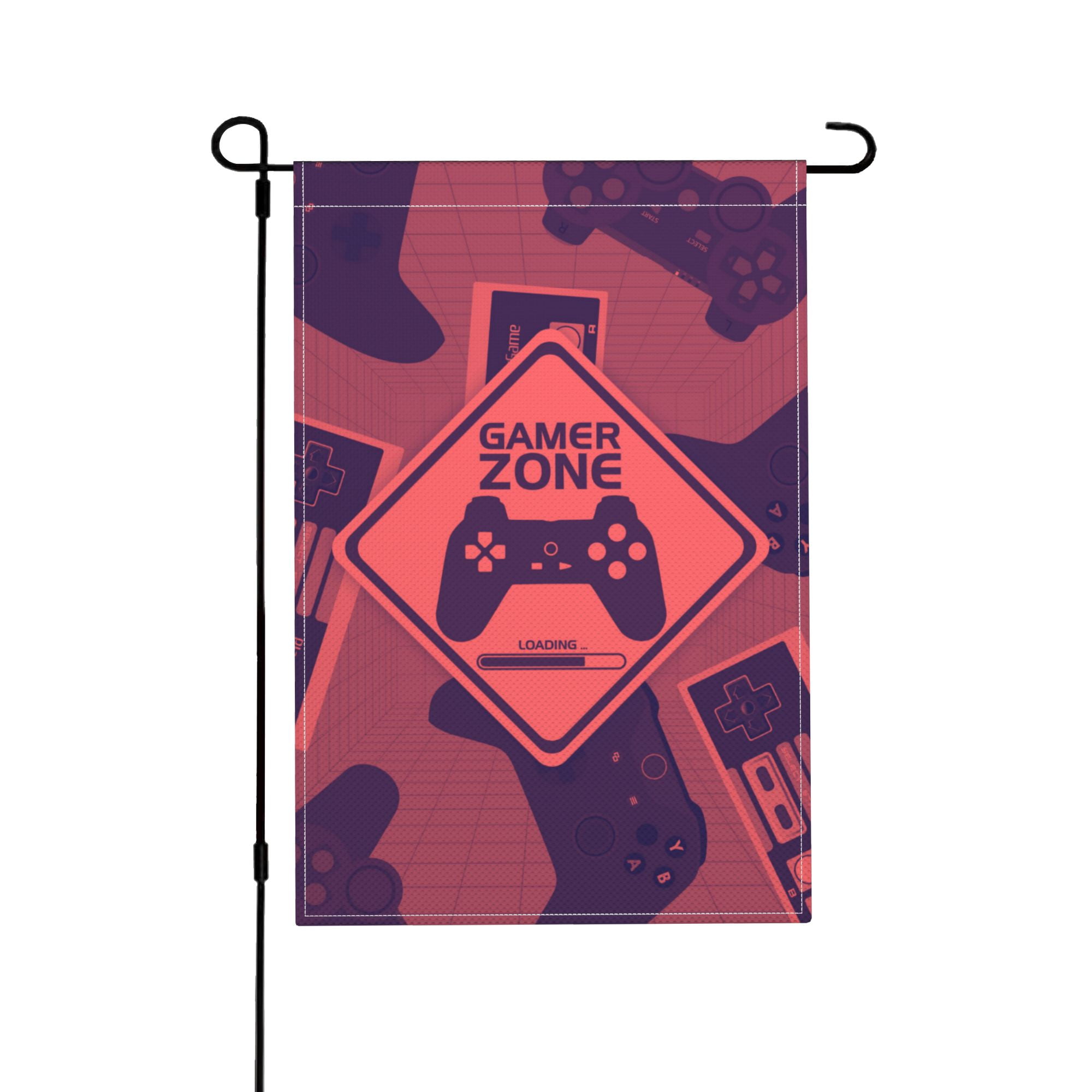 TEQUAN Gamer Zone Game Console Garden Flags, 18 x 12 inch Double Sided ...