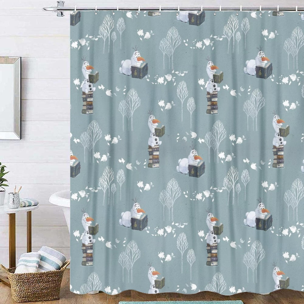 3D Print Frozen Shower Curtain Bathroom Anime Design Vintage Bathroom ...