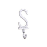 Whitewashed Cast Iron Letter F Alphabet Wall Hook 6" - Walmart.com