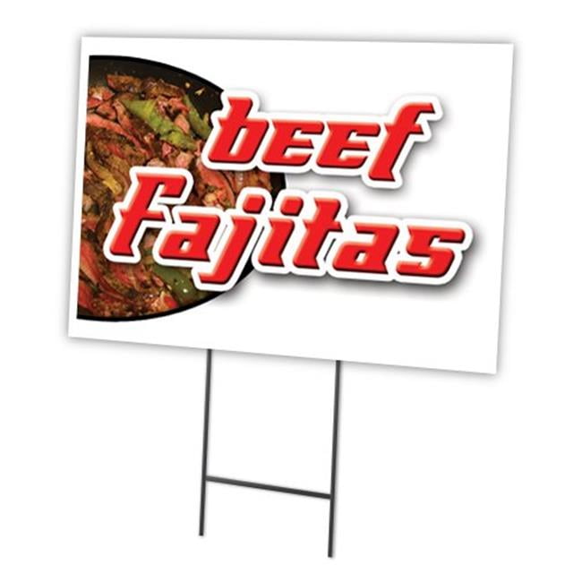 SignMission C-1824 Beef Fajitas 18 x 24 in. Yard Sign & Stake - Beef ...
