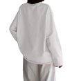 ATOYSOY Womens Oversized Drop Shoulder Crew Neck Sweatshirt Center ...