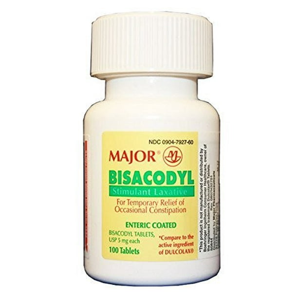 Major Bisacodyl Stimulant Laxative Entereic Coated 5 mg Tabs 100/btl ...