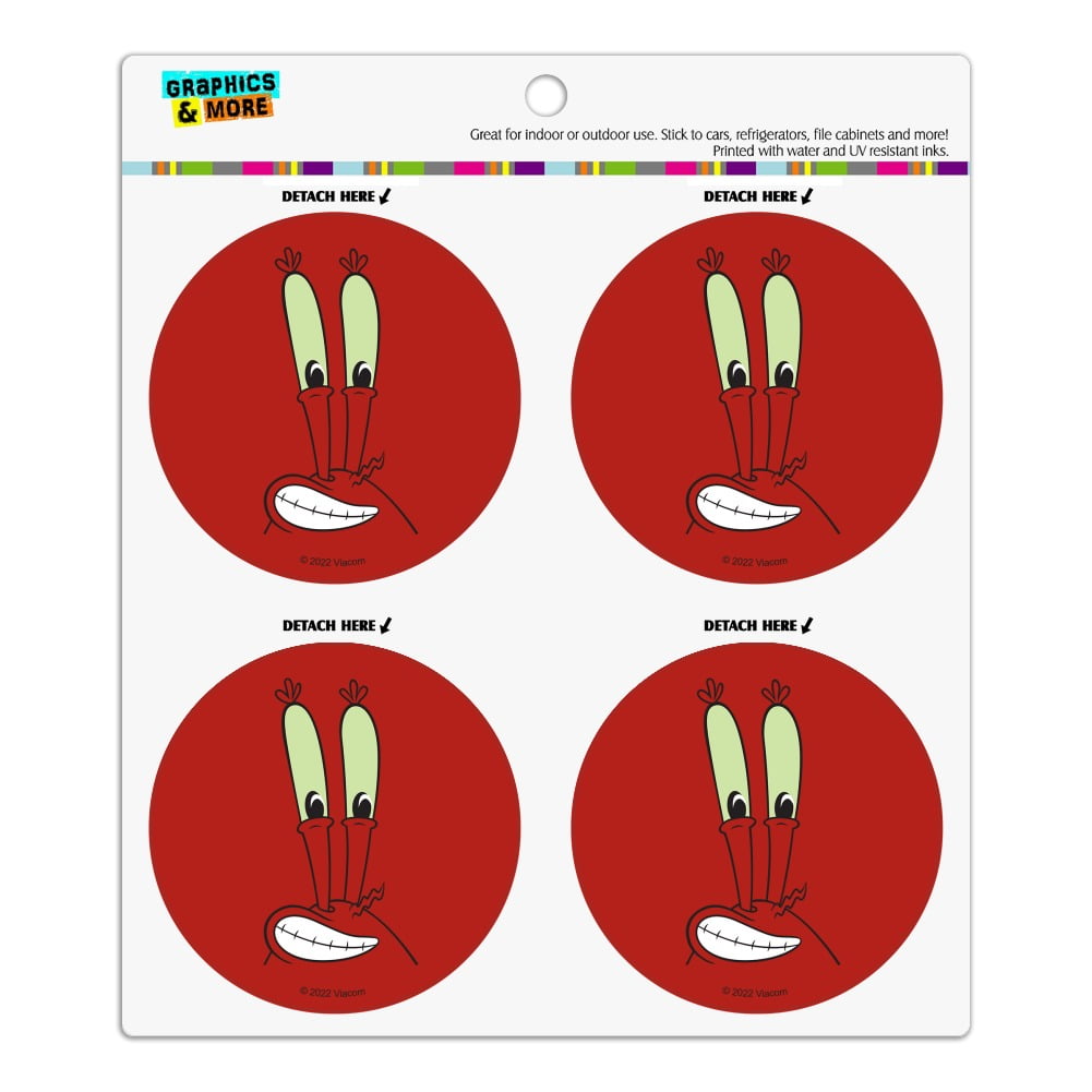 SpongeBob Mr. Krabs Face Refrigerator Fridge Locker Vinyl Circle Magnet ...