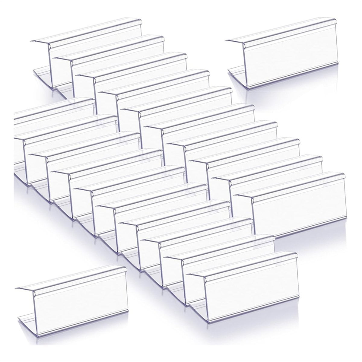 Click here for Unbranded 100 Pcs Wood Shelf Label Holders Clear P... prices