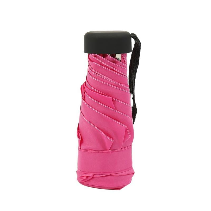 Mini Non-automatic Travel Umbrella with EVA Case Fabric UV Protection ...