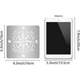 6.3 Inch Metal Compass Rose Stencil Stainless Steel Painting Reusable ...