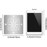 6.3 Inch Metal Compass Rose Stencil Stainless Steel Painting Reusable ...