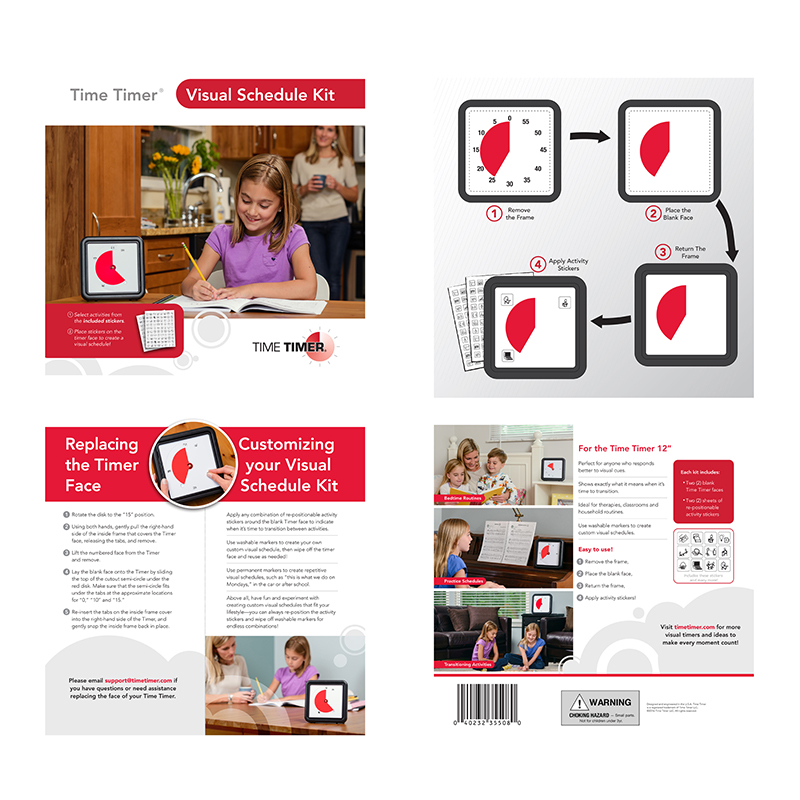 (2 EA) TIME TIMER VISUAL SCHEDULE KIT - Walmart.com