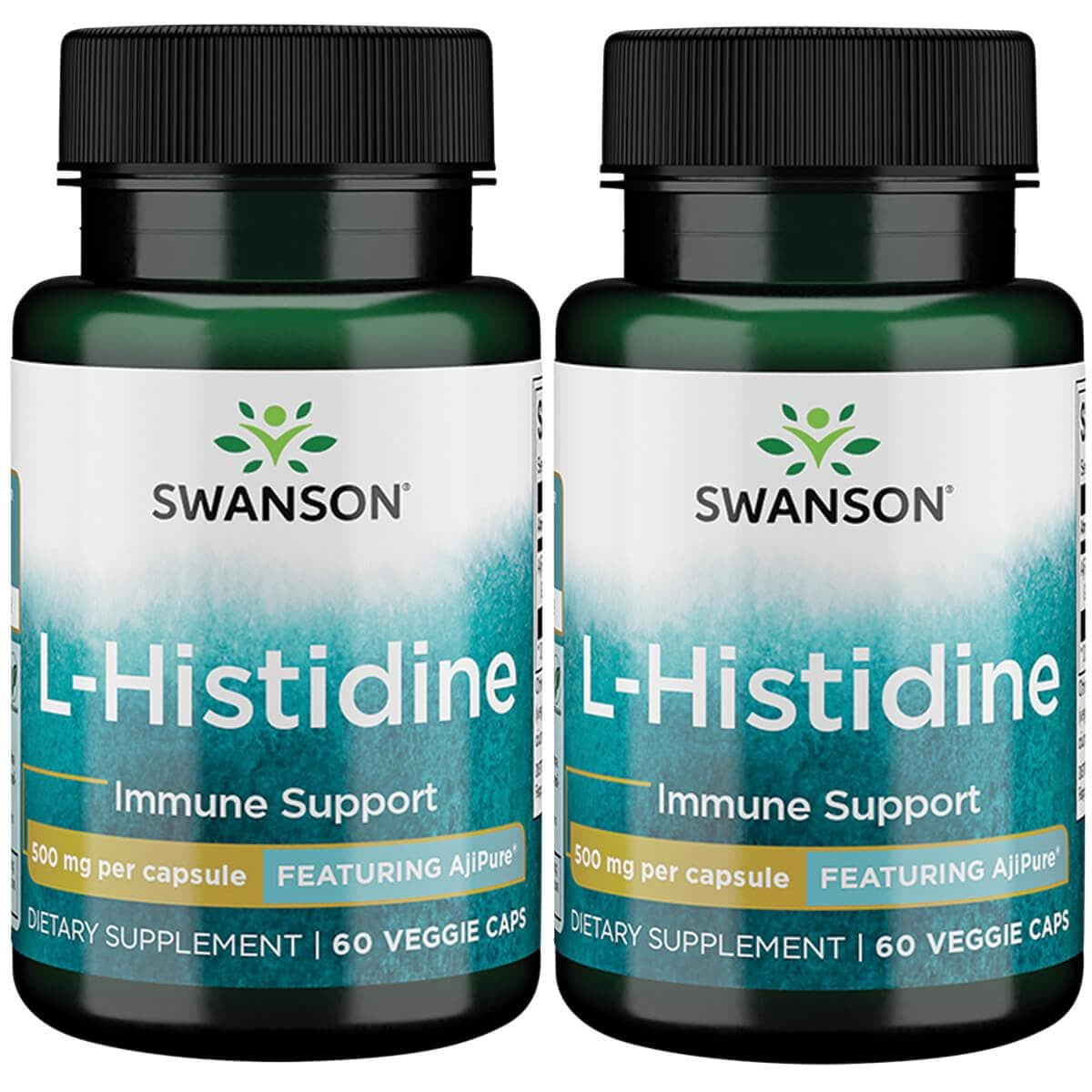 Swanson L-Histidine - Featuring Ajipure 500 mg 60 Veg Caps 2 Pack ...