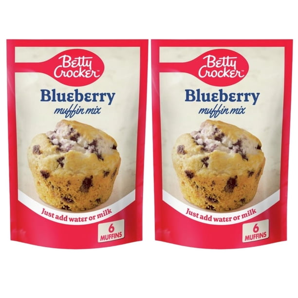 Betty Crocker Ready to Bake Blueberry Muffin Mix, 6.5 oz Pack of 2 - Walmart.com