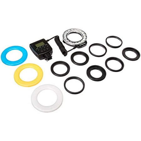 Polaroid 18 Super Bright Macro SMD LED Ring Flash & Light Includes 4 ...