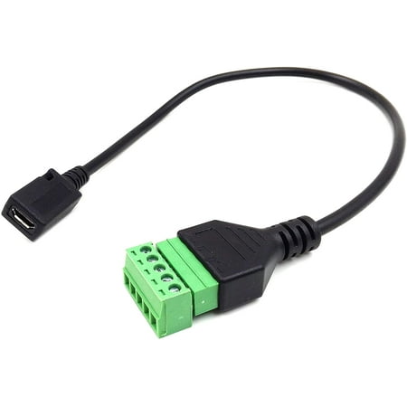 Poyiccot Micro USB Screw Terminal Adapter, Micro USB Female to 5 Pin ...