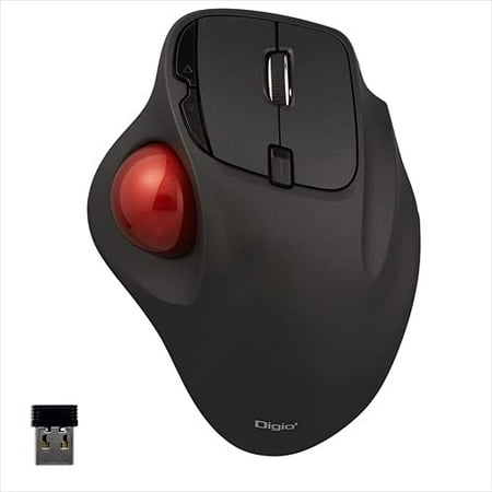 DIGIO2 MOUSE WIRELESS TRACKBALL 5 Button Optical Black MUS-TRIF175BK ...