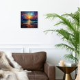 3drose, Pointillism Ocean Sunset Scene, 13x13 Wall Clock - Walmart.com
