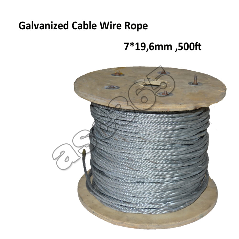 Techtongda Galvanized Cable Wire Rope 7*19,6mm ,152m - Walmart.com