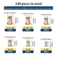 SAE Rivet Nut Assortment Kit(240Pcs), #6-32#8-32#10-24 1/4"-20 5/16"-18 ...