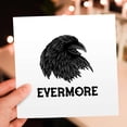 3drose, Image of a Black Raven Head. a Text Evermore. Funny Decorative ...